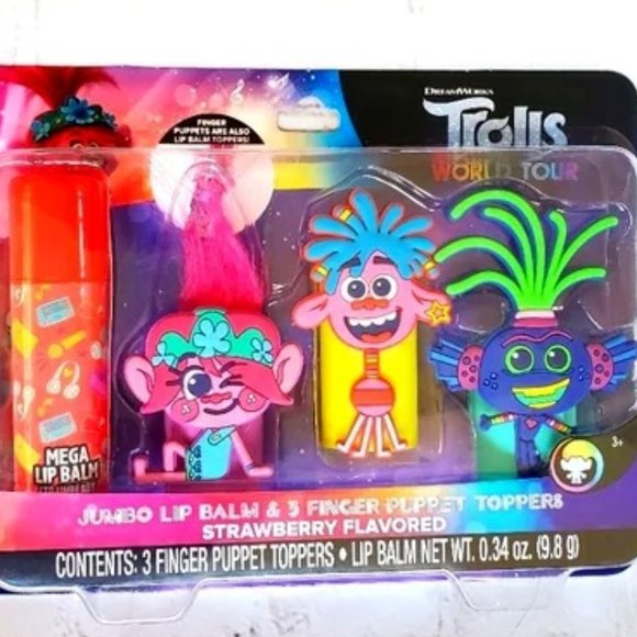Dreamworks | Makeup | Trolls World Tour Jumbo Lip Balm Finger Puppet ...